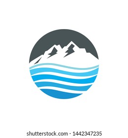 Water Mountain Logo Icon Vector Illustration Stock Vector (Royalty Free ...