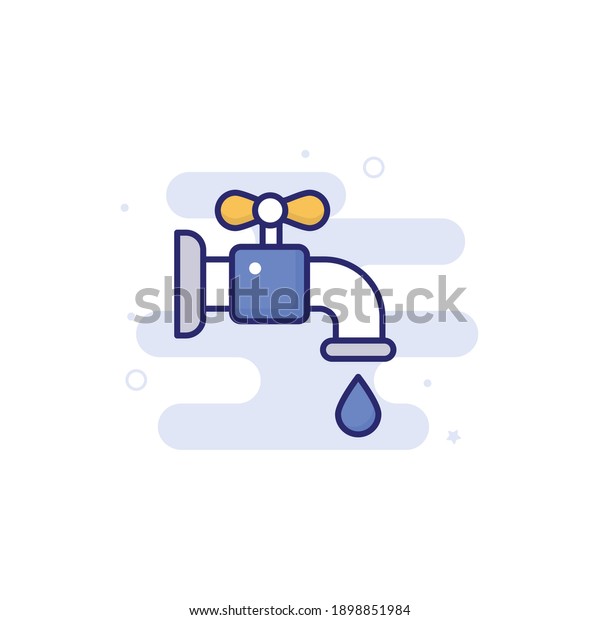 Water Null Vector Filled Outline Icon Stock Vector (Royalty Free ...