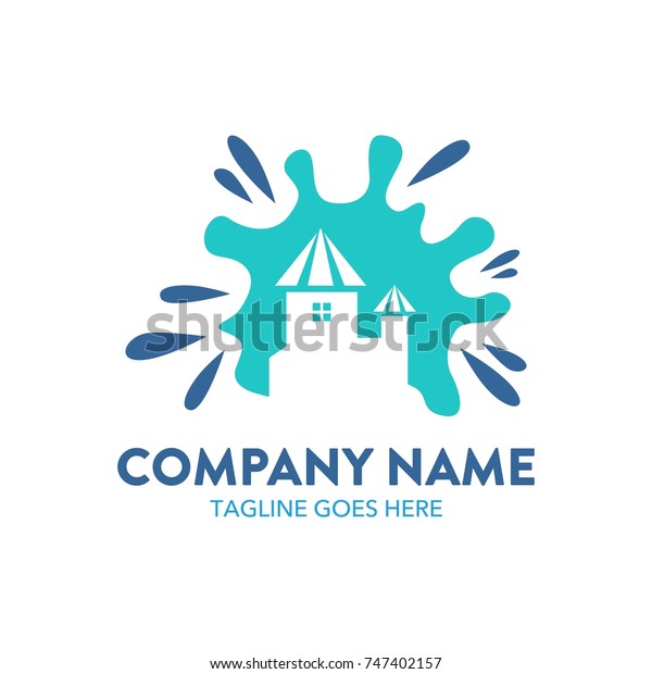 Water Park Logo Vector Editable Stock Vector (Royalty Free) 747402157 ...