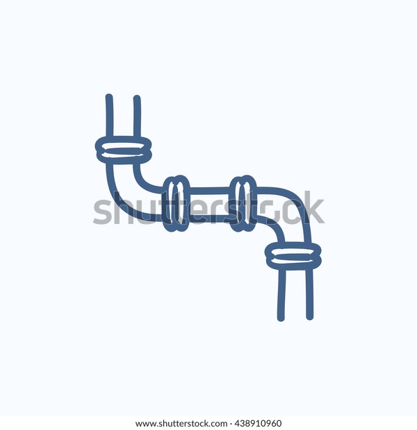 Water Pipeline Vector Sketch Icon Isolated Stock Vector (Royalty Free ...