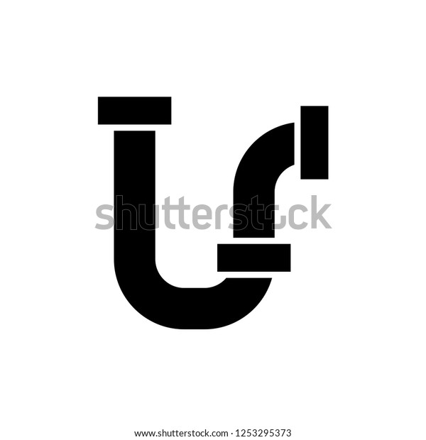 Water Pipes Icon Isolated Vector Sign Stock Vector (Royalty Free ...