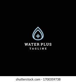 Water Plus Logo Template Design Vector Stock Vector (Royalty Free ...
