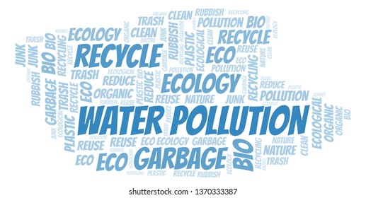 Water Pollution Word Cloud Stock Vector (Royalty Free) 1370333387 ...