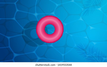 Water Pool Summer Background Pink Pool Stock Vector (Royalty Free ...