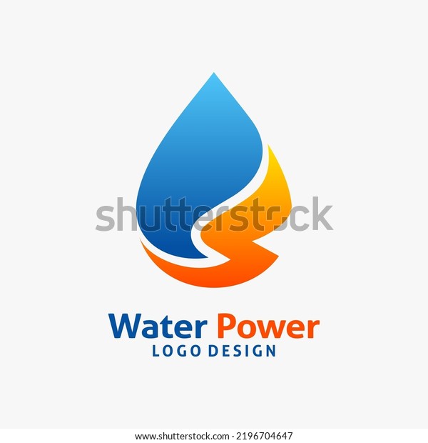 Water Power Logo Design Vector Stock Vector (Royalty Free) 2196704647 ...