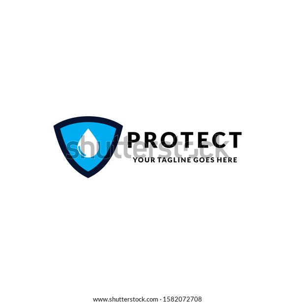 Water Protection Logo Inspiration Vector Icon Stock Vector (Royalty ...