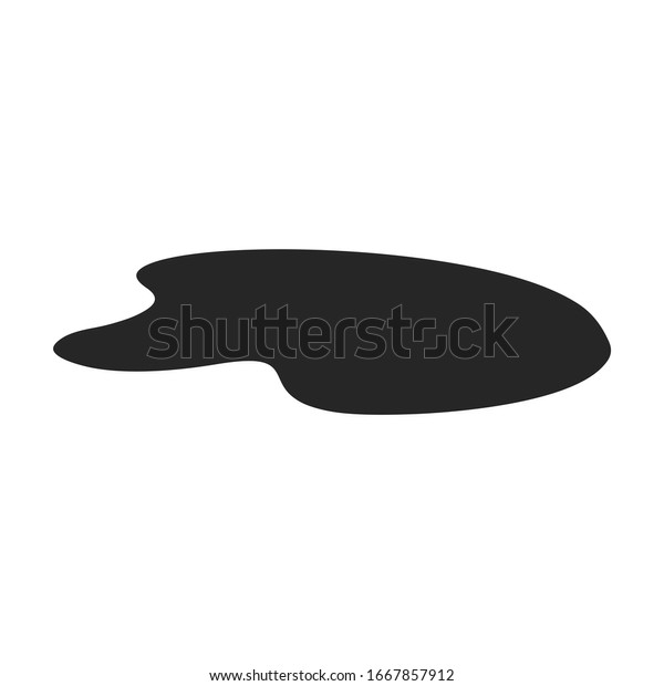 Water Puddle Vector Iconblack Vector Icon Stock Vector (Royalty Free ...
