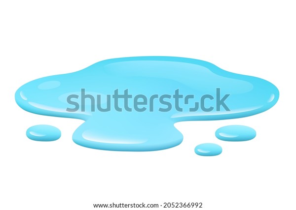 Water Puddle Vector Illustration On White Stock Vector (Royalty Free ...