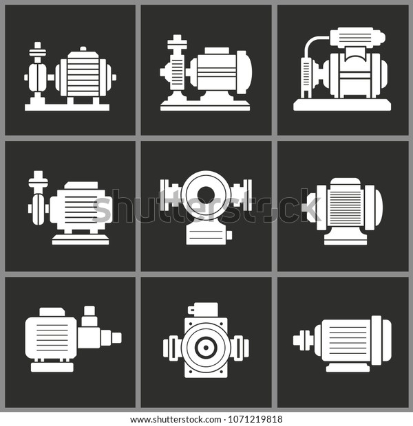 Water Pump Icon Motor Vector Illustration Stock Vector (Royalty Free ...
