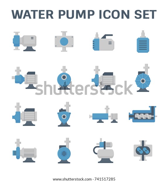 Water Pump Icon Such Lobe Submersible Stock Vector (Royalty Free) 741517285