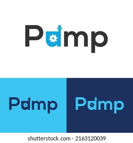 Vektor Stok Water Pump Logo Design Vector Template (Tanpa Royalti ...