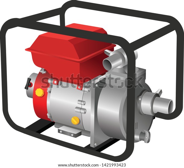 Water Pump Mechanical Vector Illustration Stock Vector (Royalty Free ...