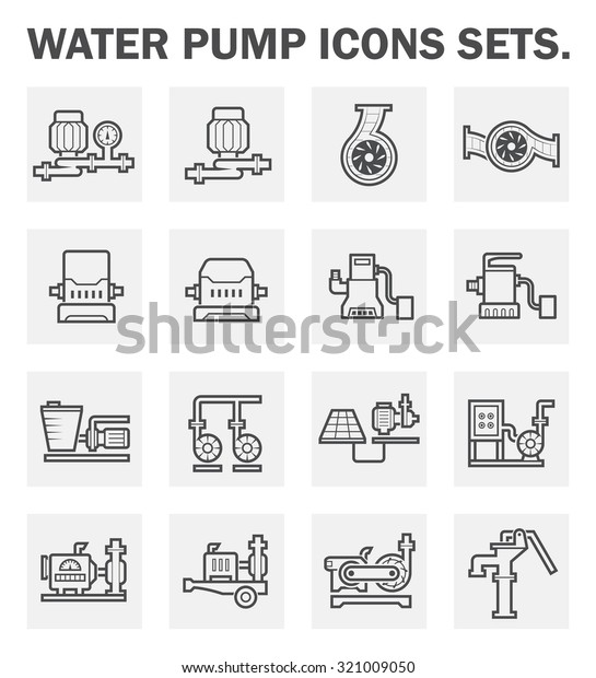 Water Pump Station Icon Consist Centrifugal Stock Vector (Royalty Free ...