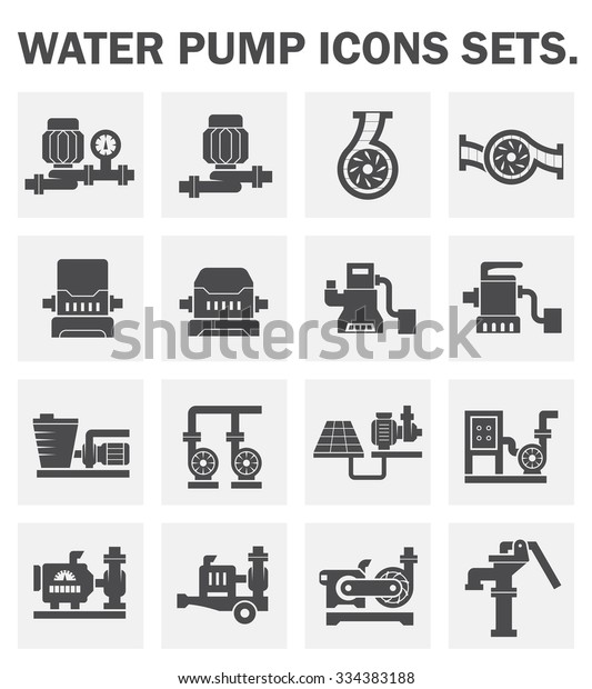 Water Pump Station Icon Consist Centrifugal Stock Vector (Royalty Free ...