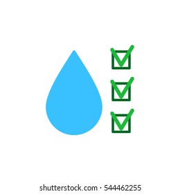 Water Quality Drop Ticks Stock Vector (Royalty Free) 544462255 ...