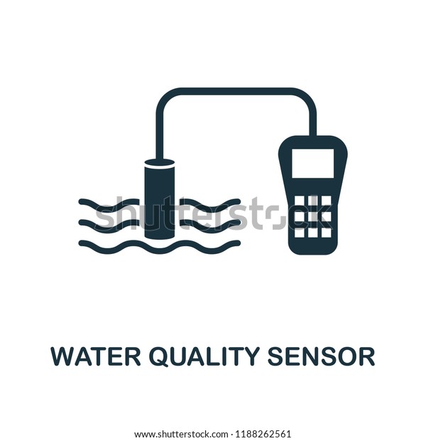 Water Quality Sensor Icon Monochrome Style Stock Vector (Royalty Free ...