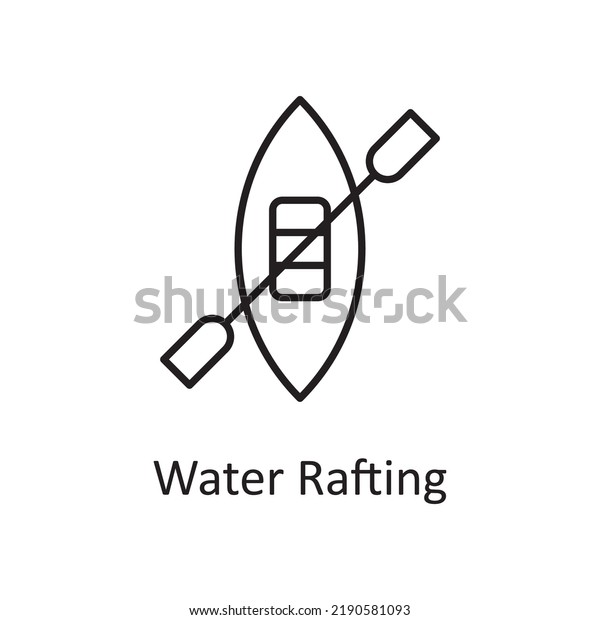 Water Rafting Vector Outline Icon Design Stock Vector (Royalty Free ...