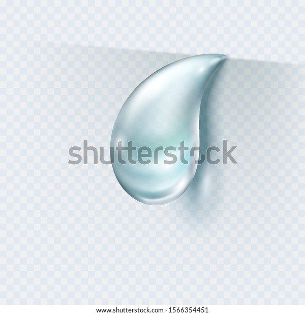 Water Rain Drop Isolated On Transparent Stock Vector (Royalty Free ...