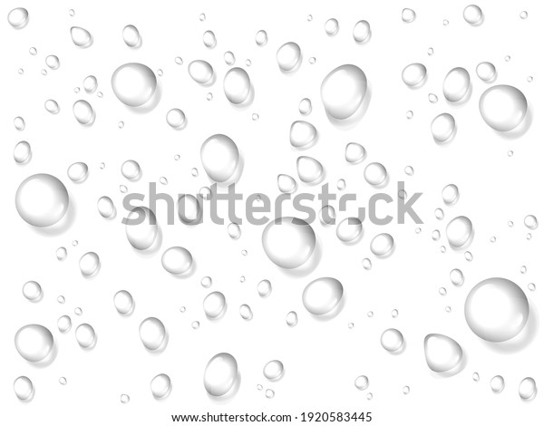 Water Rain Drops Steam Shower Isolated Stock Vector (Royalty Free ...