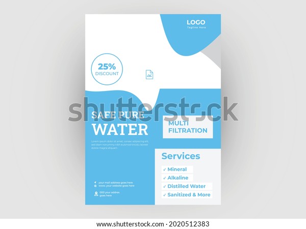 Water Refilling Service Flyer Design Drink Stock Vector (Royalty Free ...