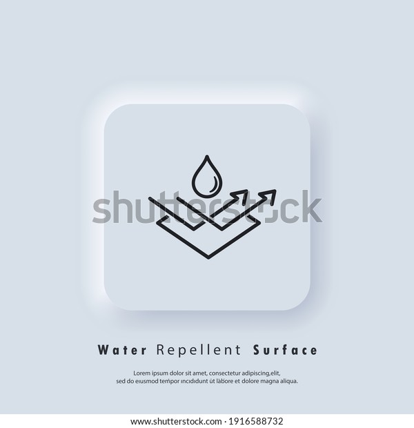 Water Repellent Surface Icon Waterproof Icon Stock Vector (Royalty Free ...