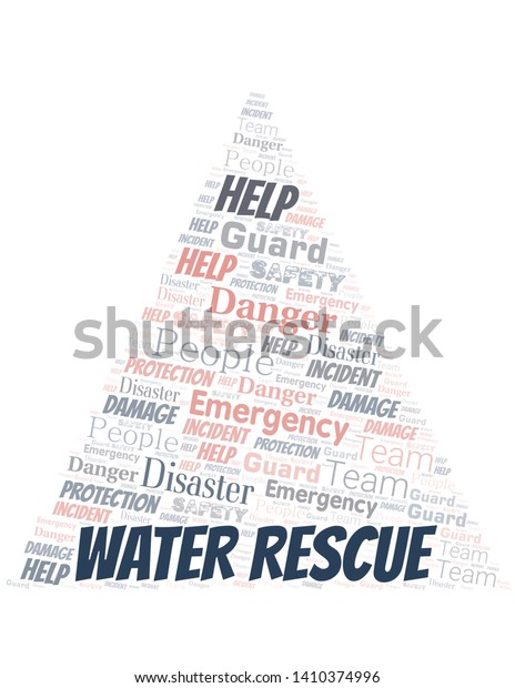 Water Rescue Word Cloud Wordcloud Made: เวกเตอร์สต็อก (ปลอดค่าลิขสิทธิ์ ...