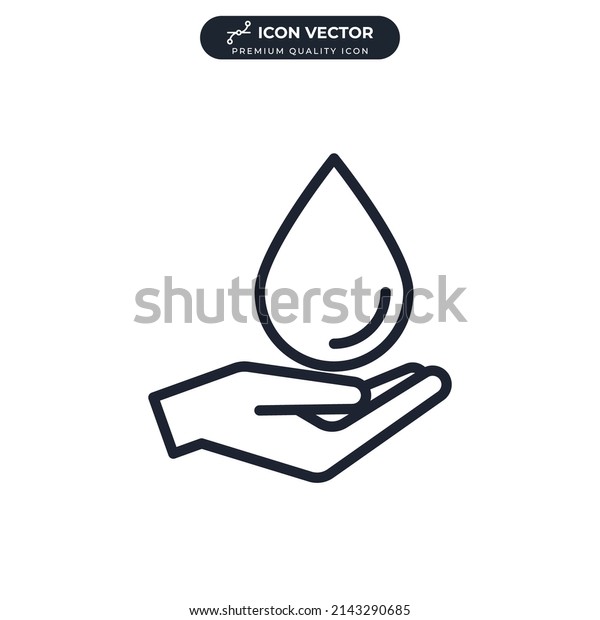 Water Resource Icon Symbol Template Graphic Stock Vector (Royalty Free ...