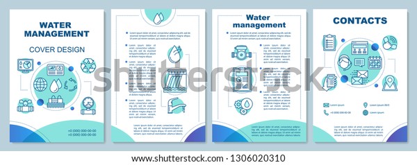 Water Resource Management Brochure Template Layout Stock Vector ...