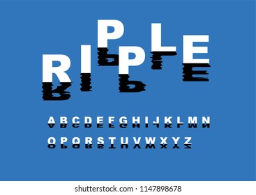 Water Ripple Effect Typography Design Vector Stock Vector (Royalty Free ...
