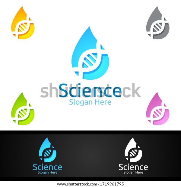 Water Science Research Lab Logo Microbiology Stock Vector (Royalty Free ...