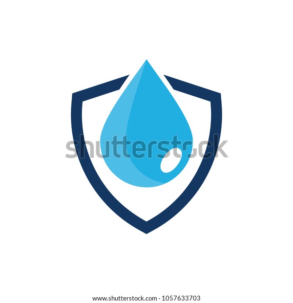 Water Shield Logo Icon Design Stock Vector (Royalty Free) 1057633703 ...