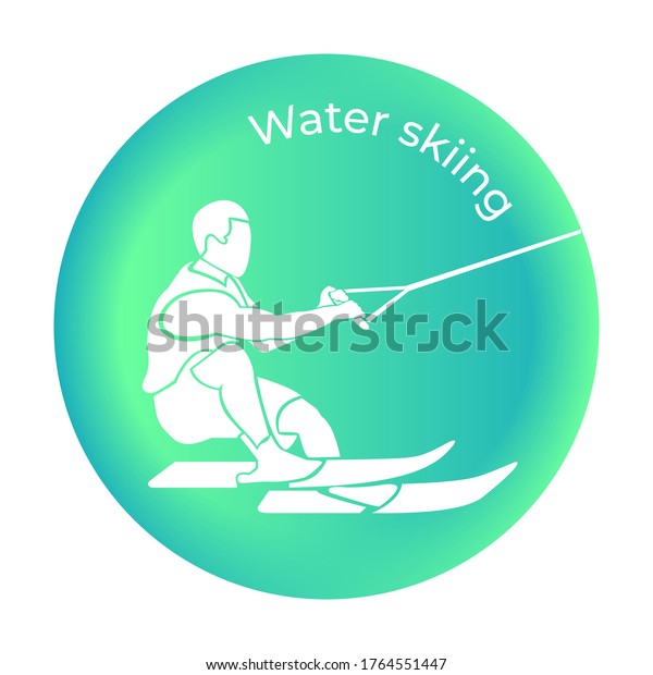 Water Skiing Icon Vector Vector Illustration Stock Vector (Royalty Free ...
