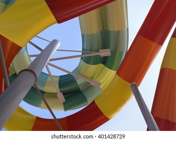 Water Slides Realistic Vector On Blue Stock Vector (Royalty Free ...