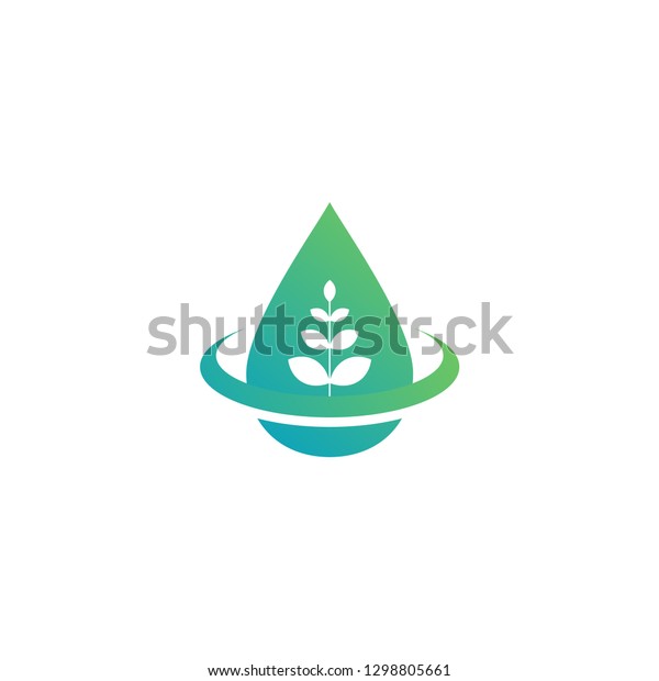 Water Solution Logo Icon Nature Vector Stock Vector (Royalty Free ...