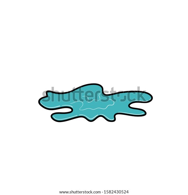 Water Spill Vector Illustration Hand Drawn: vetor stock (livre de ...