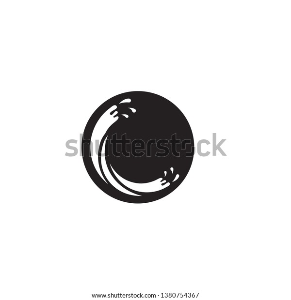 Water Splash Black Template Vector Logo: vector de stock (libre de ...