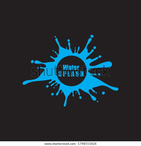 Water Splash Blue Color Circle Template Stock Vector (Royalty Free ...
