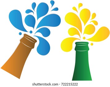 Water Splash Bottle Vector Stock Vector (Royalty Free) 722215222