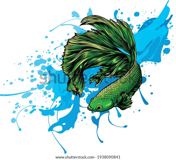 Water Splash Fish Around Vector Illustration Stock Vector (Royalty Free ...