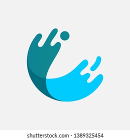 Water Splash Logo Design Your Company Stock Vector (Royalty Free ...