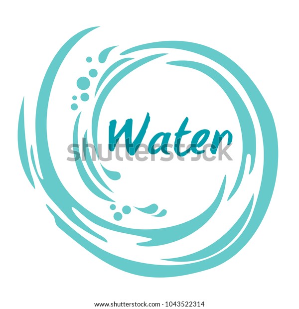 Water Splash Round Shape Swirl Frame Stock Vector (Royalty Free ...