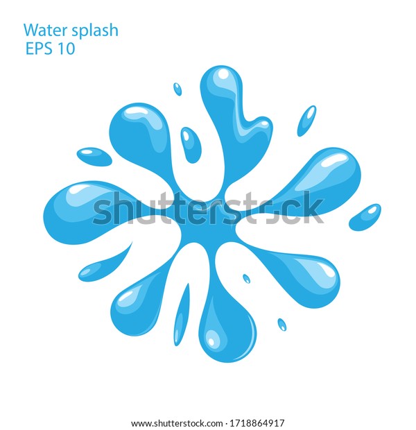 Water Splash Spray Vector Image Blue Stock Vector (Royalty Free ...