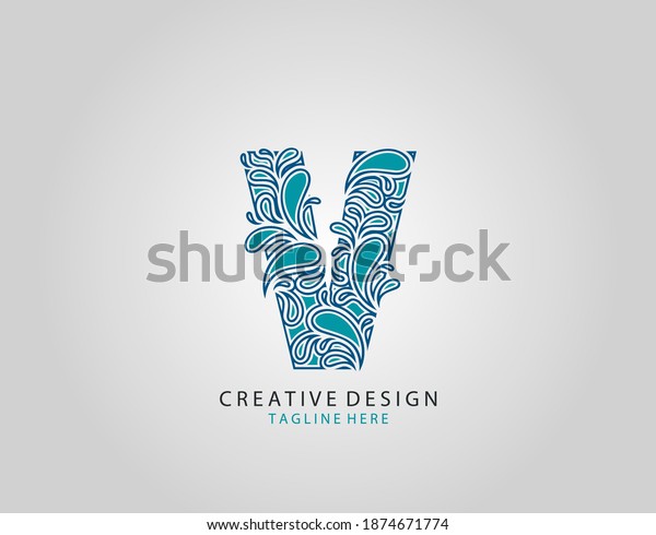 Water Splash V Letter Logo Icon Stock Vector (Royalty Free) 1874671774 ...