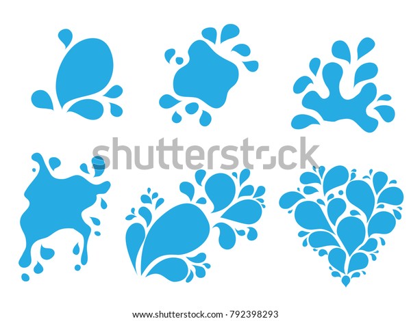 Water Splash Vector Stock Vector (Royalty Free) 792398293