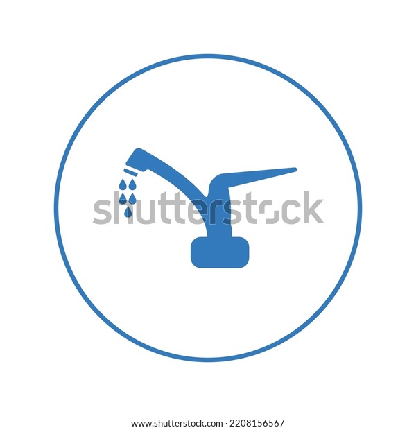 Water Spout Vector Tab Icon Circle Stock Vector (Royalty Free ...