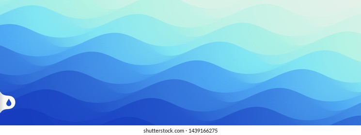 Water Surface Blue Abstract Background Vector Stock Vector (Royalty ...