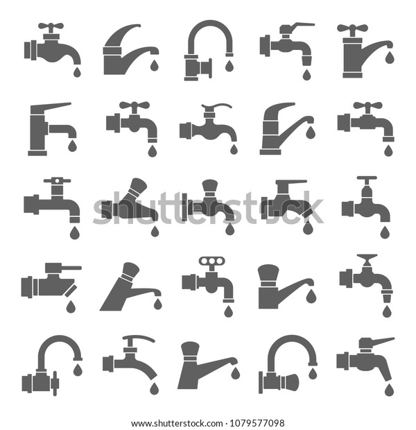 Water Tab Icon Set Trendy Flat Stock Vector (Royalty Free) 1079577098 ...