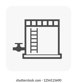 Water Tank Icon Water Container Using Stock Vector (Royalty Free ...