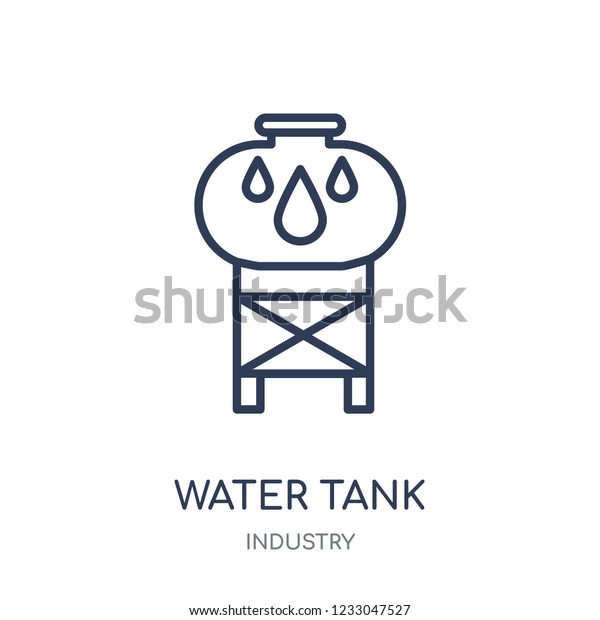 Water Tank Icon Water Tank Linear Stock Vector (Royalty Free ...