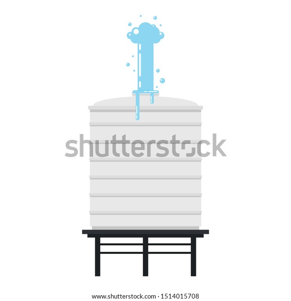 Water Tank Leak Water Tank Vector Stock Vector (Royalty Free ...